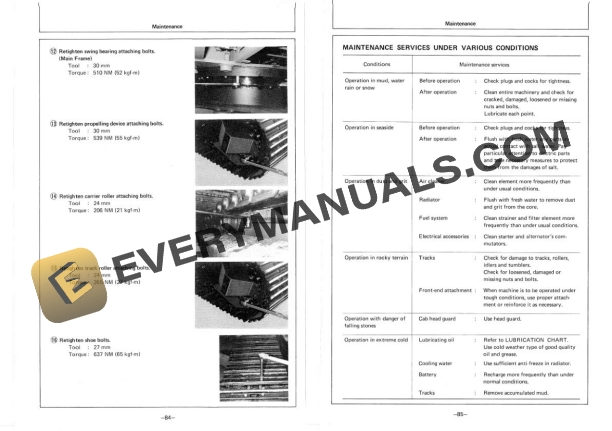 Hitachi UH083 UH083LC Hydraulic Excavator Operator Manual EM144-6-3