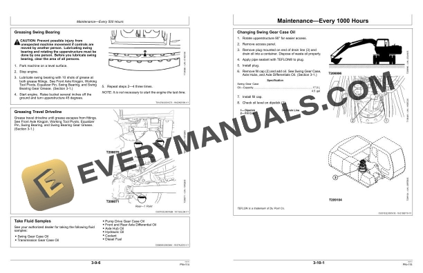 John Deere 180CW 210CW Wheeled Excavator Operator Manual OMT213055