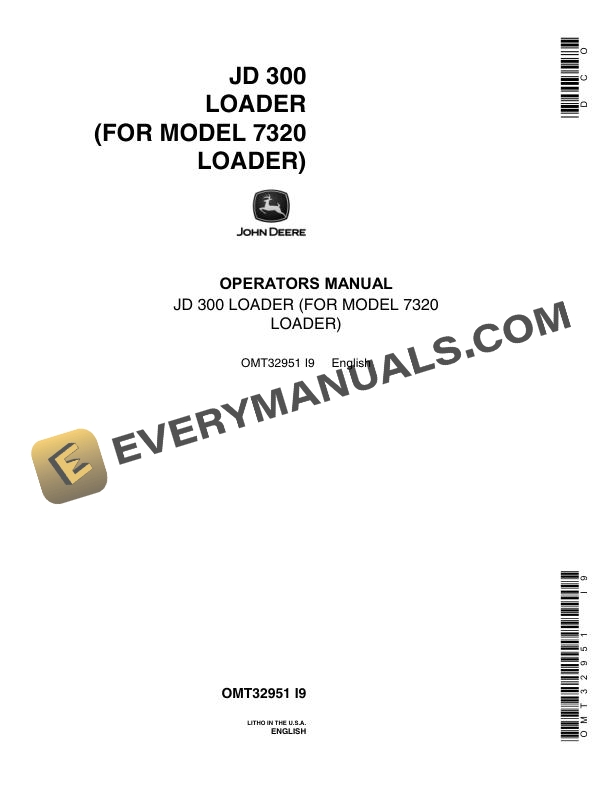 John Deere JD 450 Crawler Loader Operator Manual OMT23810