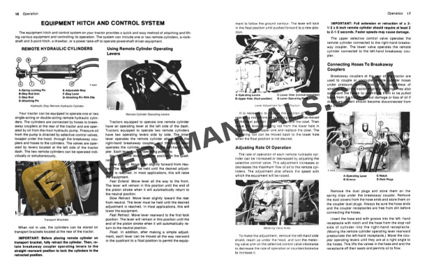 John Deere JD 700 Series A Tractor Operator Manual OMT34360