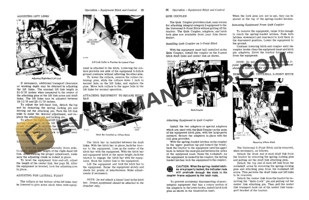John Deere JD500 Tractor Operator Manual OMR39667