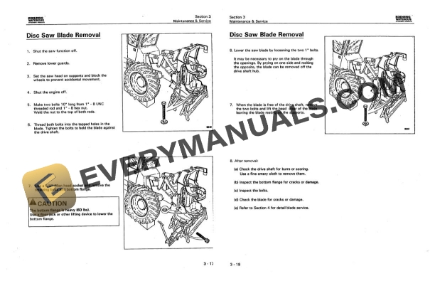 John Deere Koehring Waterous 18 inch Disc Saw Felling Head Operator ...