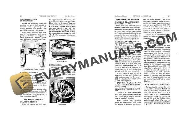 John Deere Model 420 Standard Tractor Operator Manual OMT171155