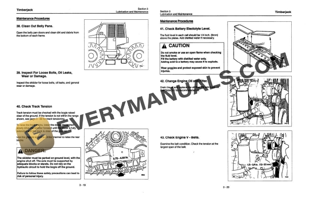 John Deere Timberjack 480B Tracked Skidder Operator Manual 480B0001