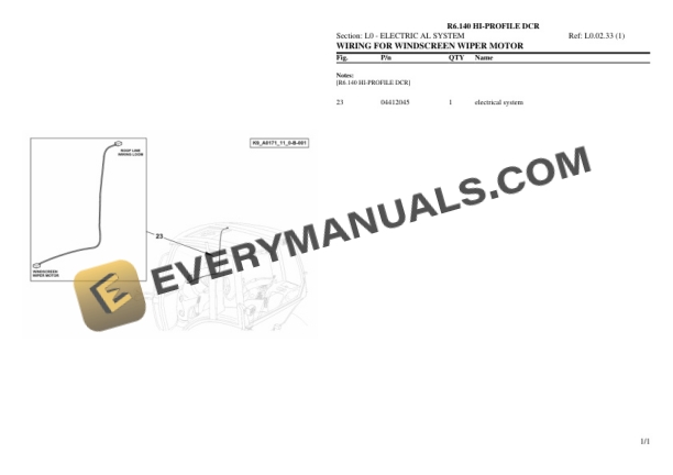 Lamborghini R6.140 HI-PROFILE DCR Tractor Parts Catalog PDF